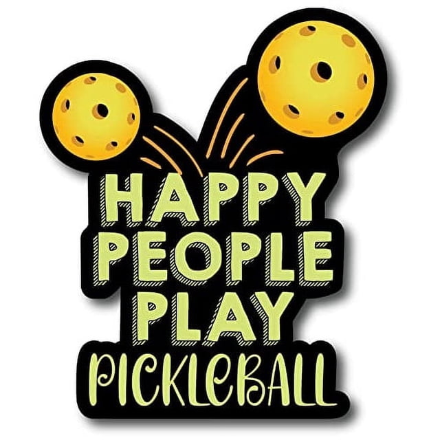 Magnet Me Up Happy People Play Pickleball Magnet Decal, 5x6 Inch, Vinyl ...