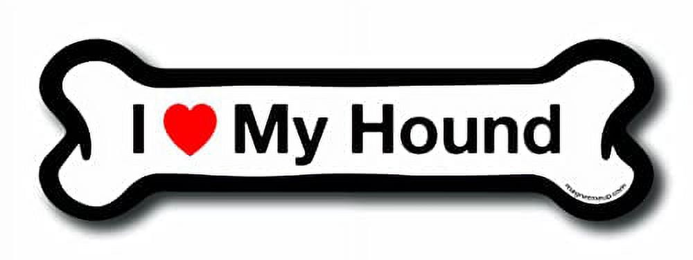 Magnet Me Up I Love My Hound Dog Bone Magnet Decal, 2x7 Vinyl ...