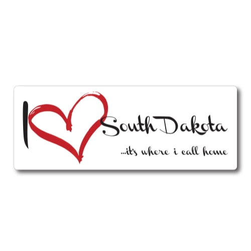 Magnet Me Up I Love South Dakota, It's Where I Call Home US State Vinyl ...