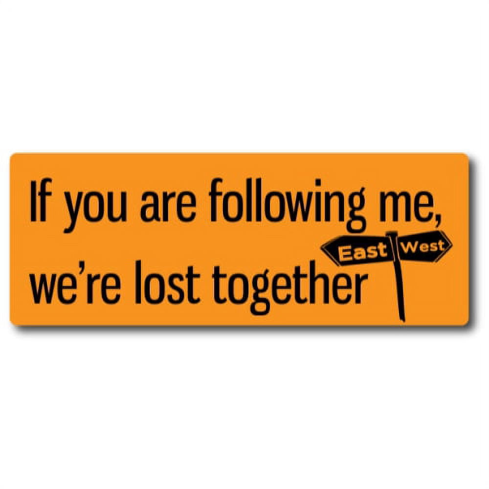 Magnet Me Up If You Are Following Me, We Are Lost Together Vinyl Magnet ...