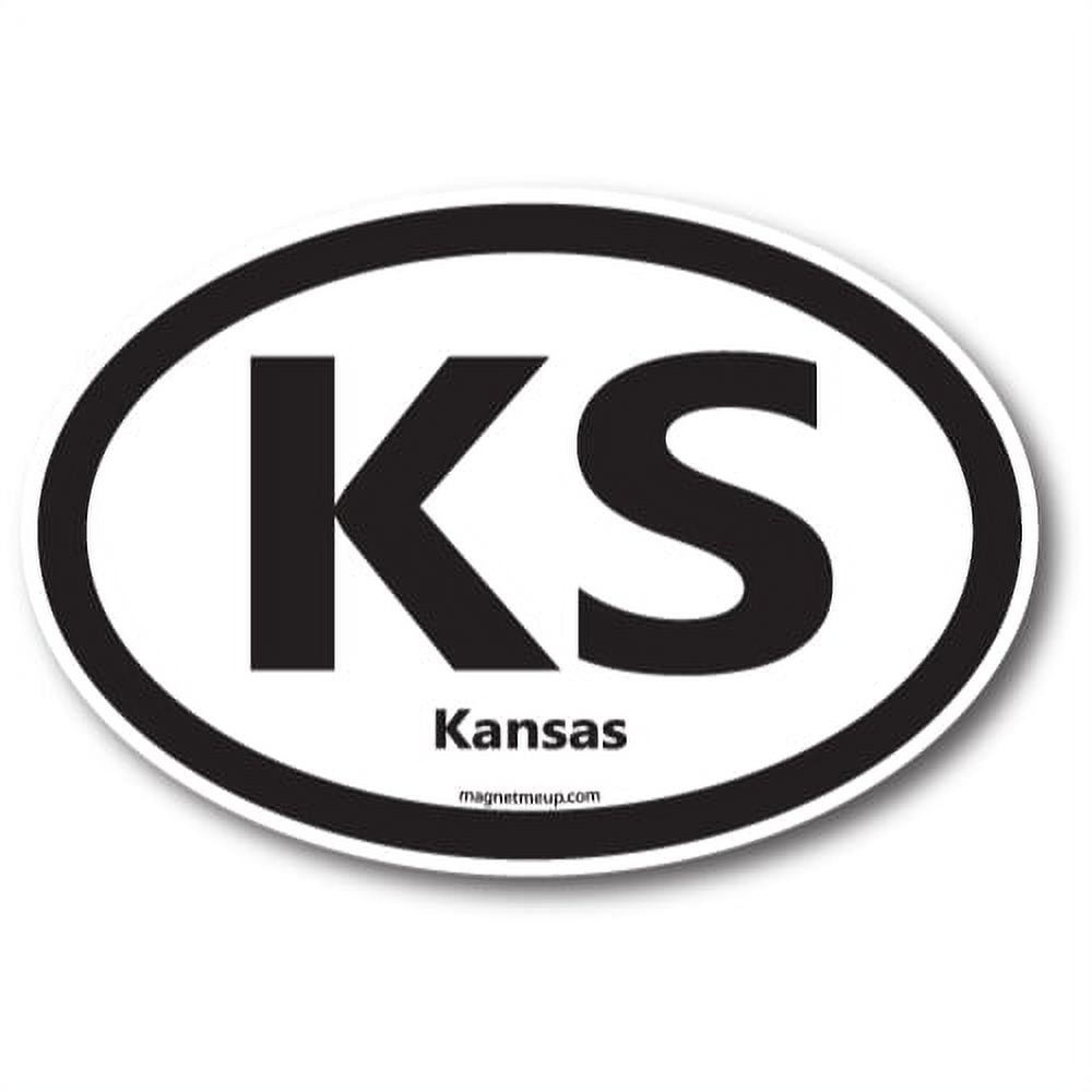 Magnet Me Up KS Kansas US State Oval Magnet Decal, 4x6 In, Vinyl ...