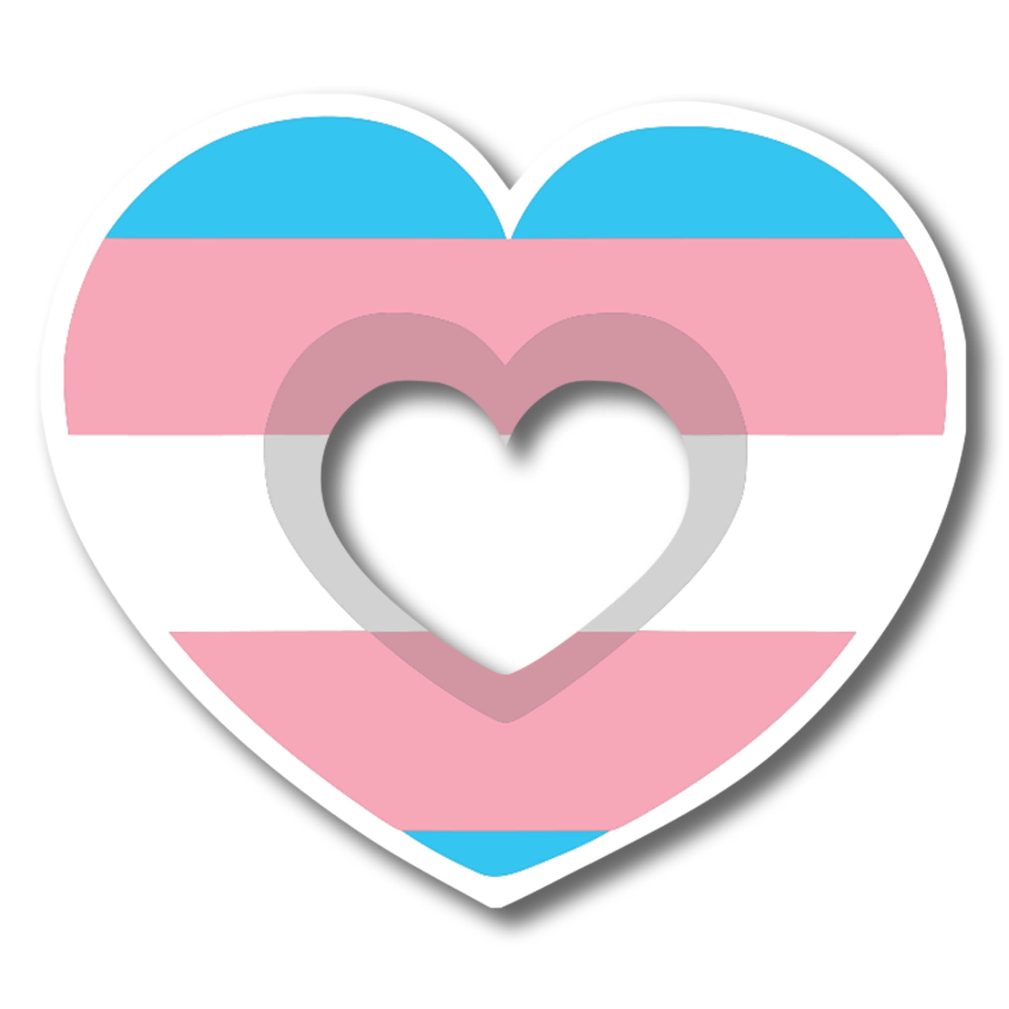 Magnet Me Up LGBTQA LGBTQ Transgender Pride Flag Heart Magnet Decal, 4 ...