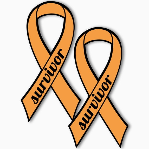 Magnet Me Up Leukemia and Kidney Cancer Survivor Orange Ribbon 3.5x7 ...