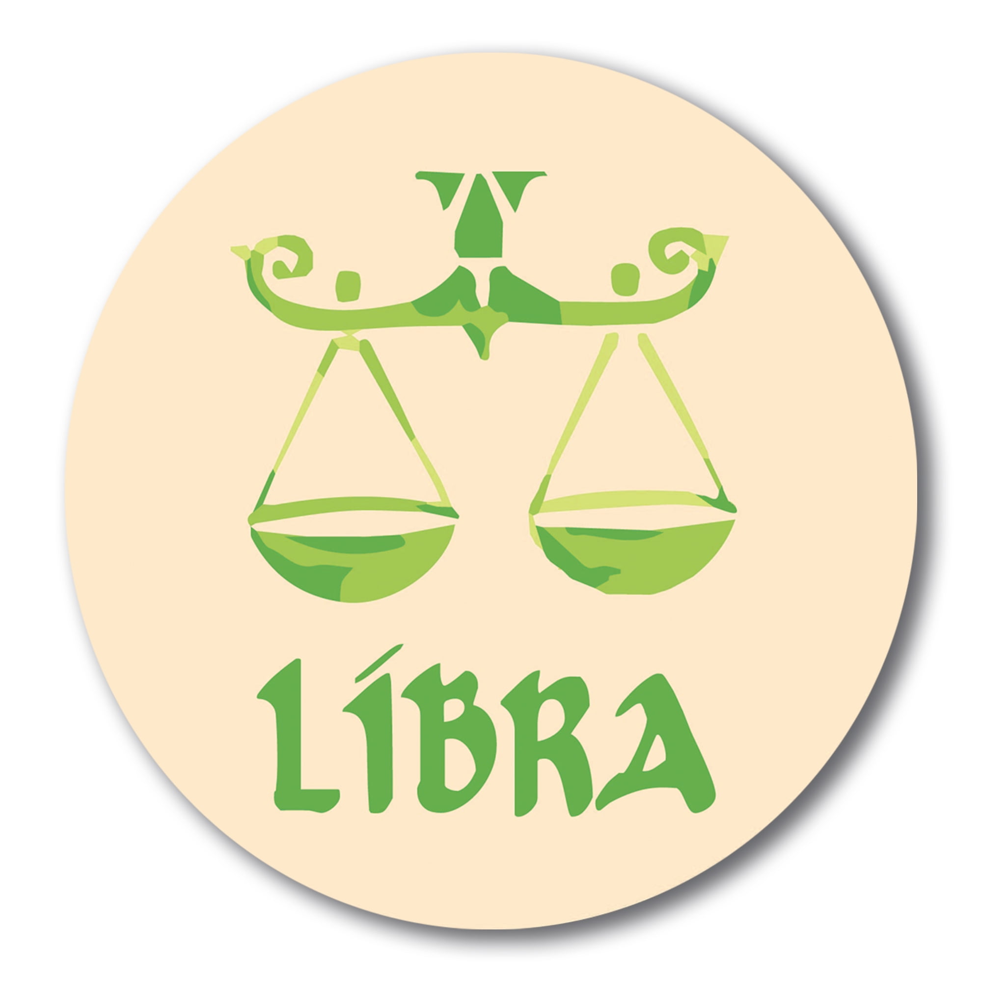Magnet Me Up Libra Zodiac Sign Magnet Decal, 5 Inch Round, Vinyl ...