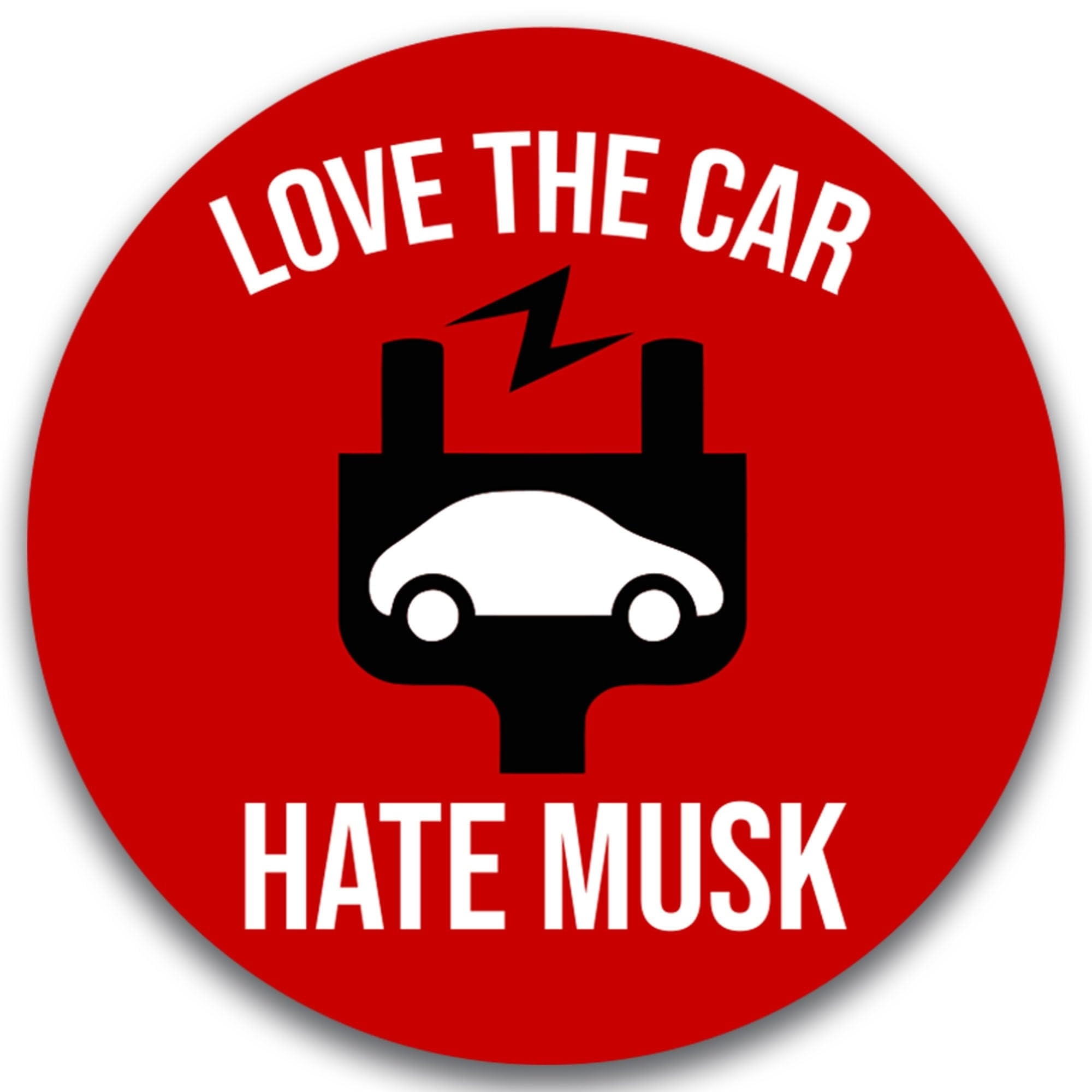 Magnet Me Up Love The Car, Hate Musk Magnet – 5", Funny Car Magnet Decal - Walmart.com
