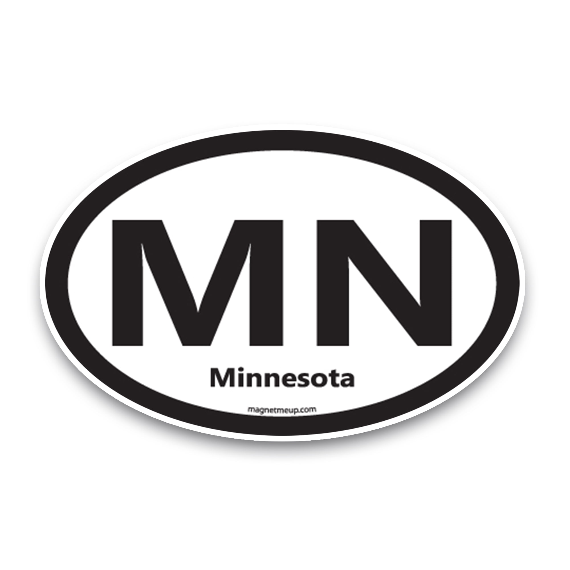 Magnet Me Up MN Minnesota US State Oval Magnet Decal, 4x6 In, Vinyl ...