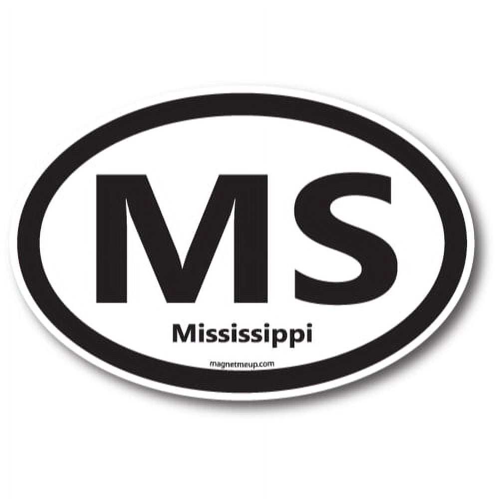 Magnet Me Up MS Mississipi US State Oval Magnet Decal, 4x6 In, Vinyl ...