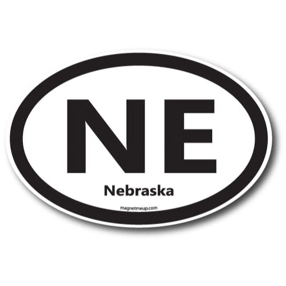 Magnet Me Up NE Nebraska US State Oval Magnet Decal, 4x6 In, Vinyl ...