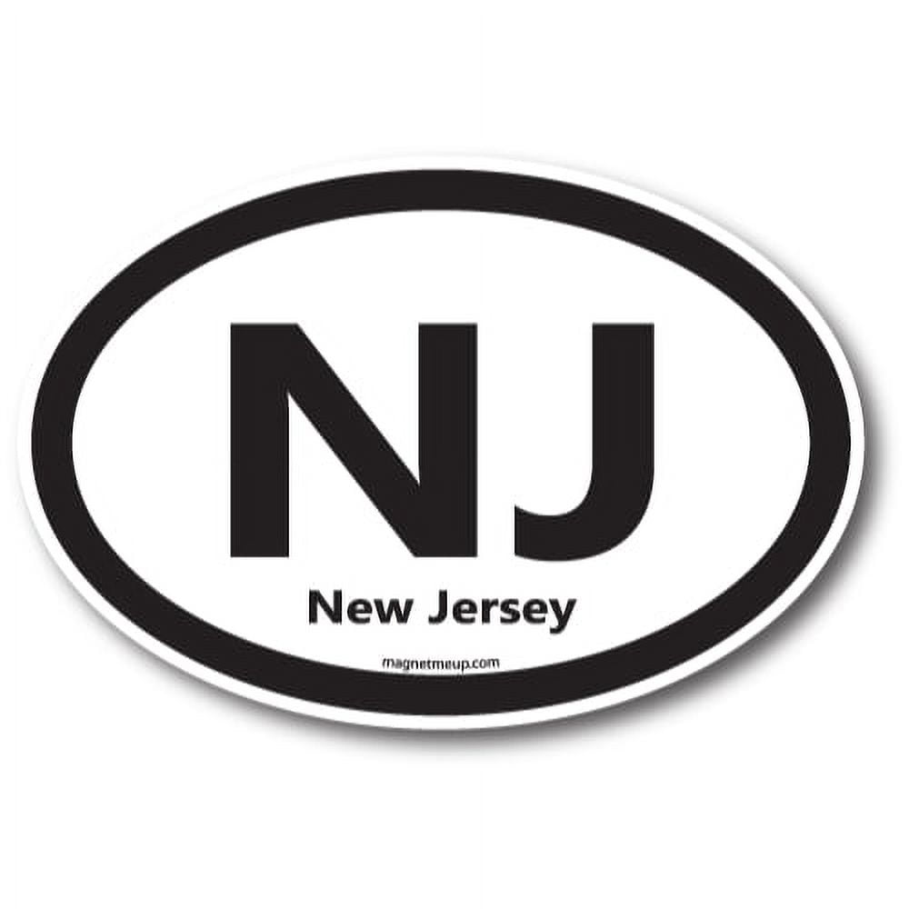 Magnet Me Up NJ New Jersey US State Oval Magnet Decal, 4x6 In, Vinyl ...