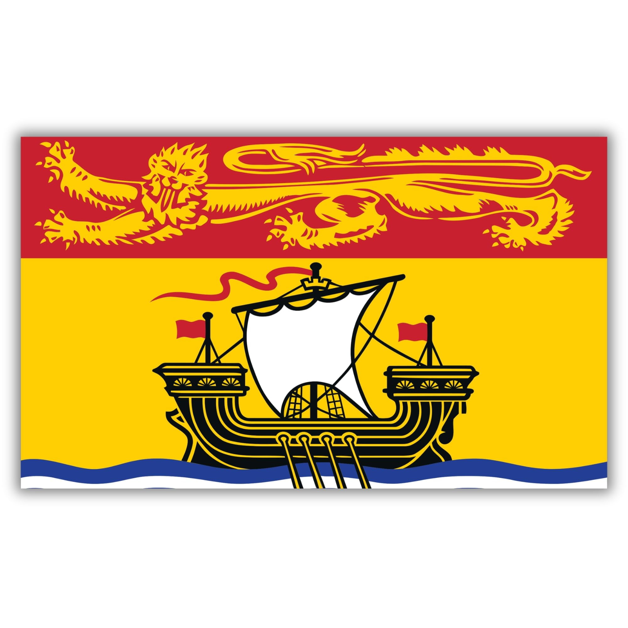 Magnet Me Up New Brunswick Flag Magnet Decal, 4x6", Canadian Souvenir ...