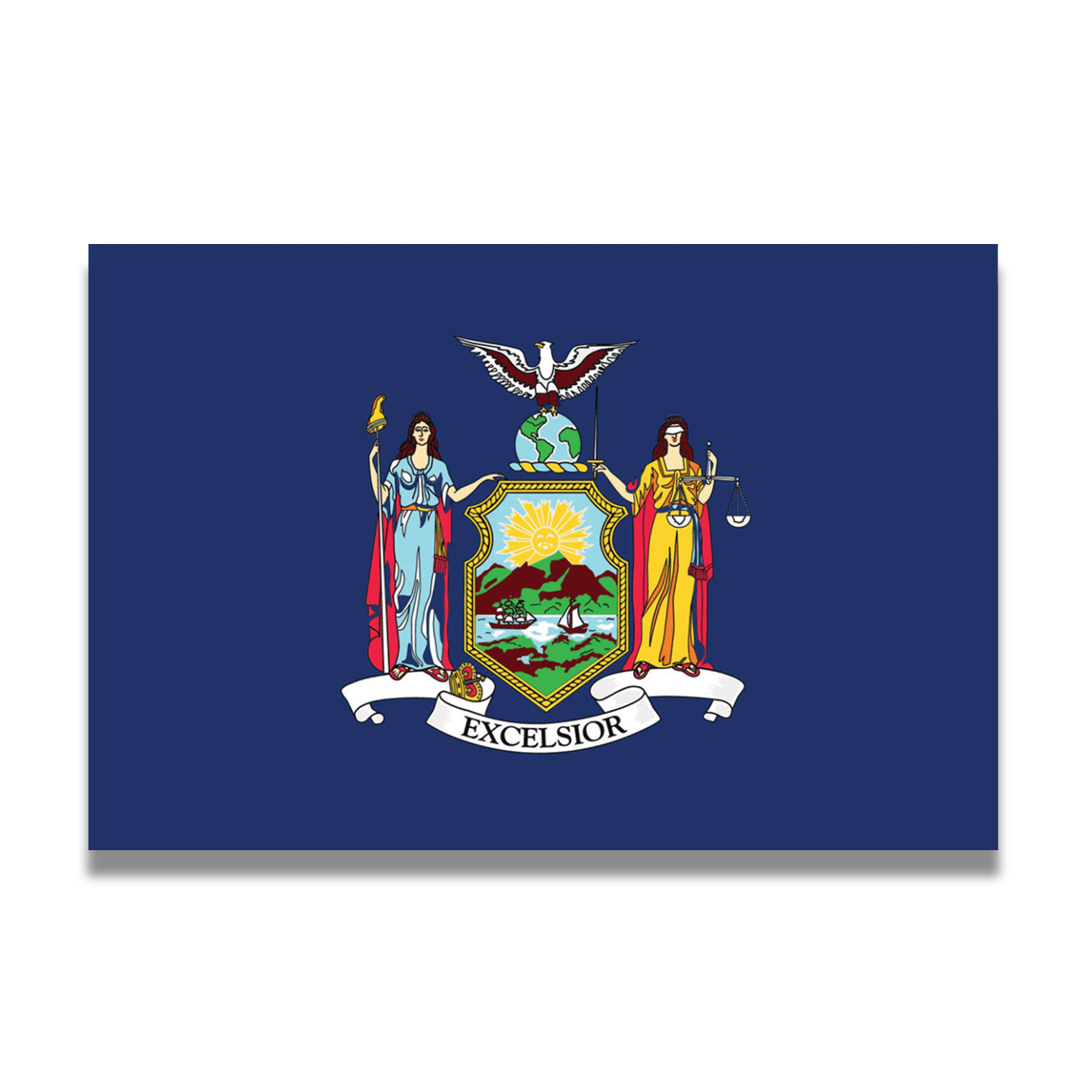Magnet Me Up New York US State Flag Vinyl Automotive Magnet Decal, 4x6 ...