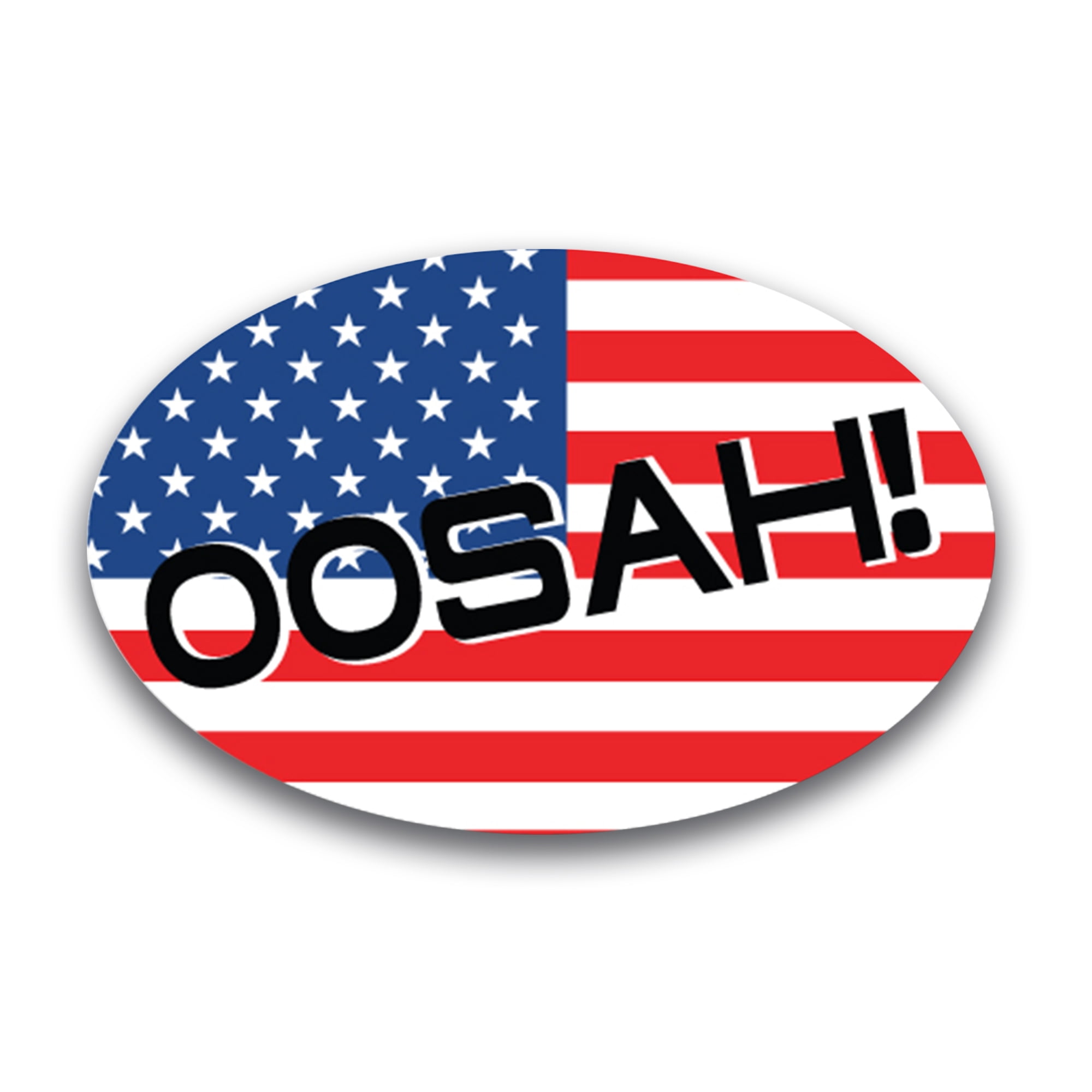 Magnet Me Up OOSAH! American Flag Oval Magnet Decal, 4x6 In, Vinyl ...