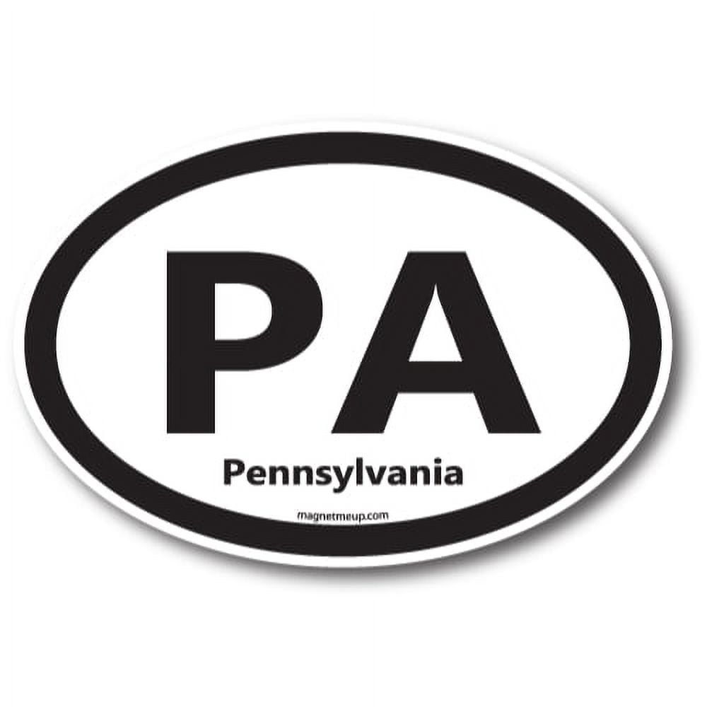 Magnet Me Up PA Pennsylvania US State Oval Magnet Decal, 4x6 In, Vinyl ...