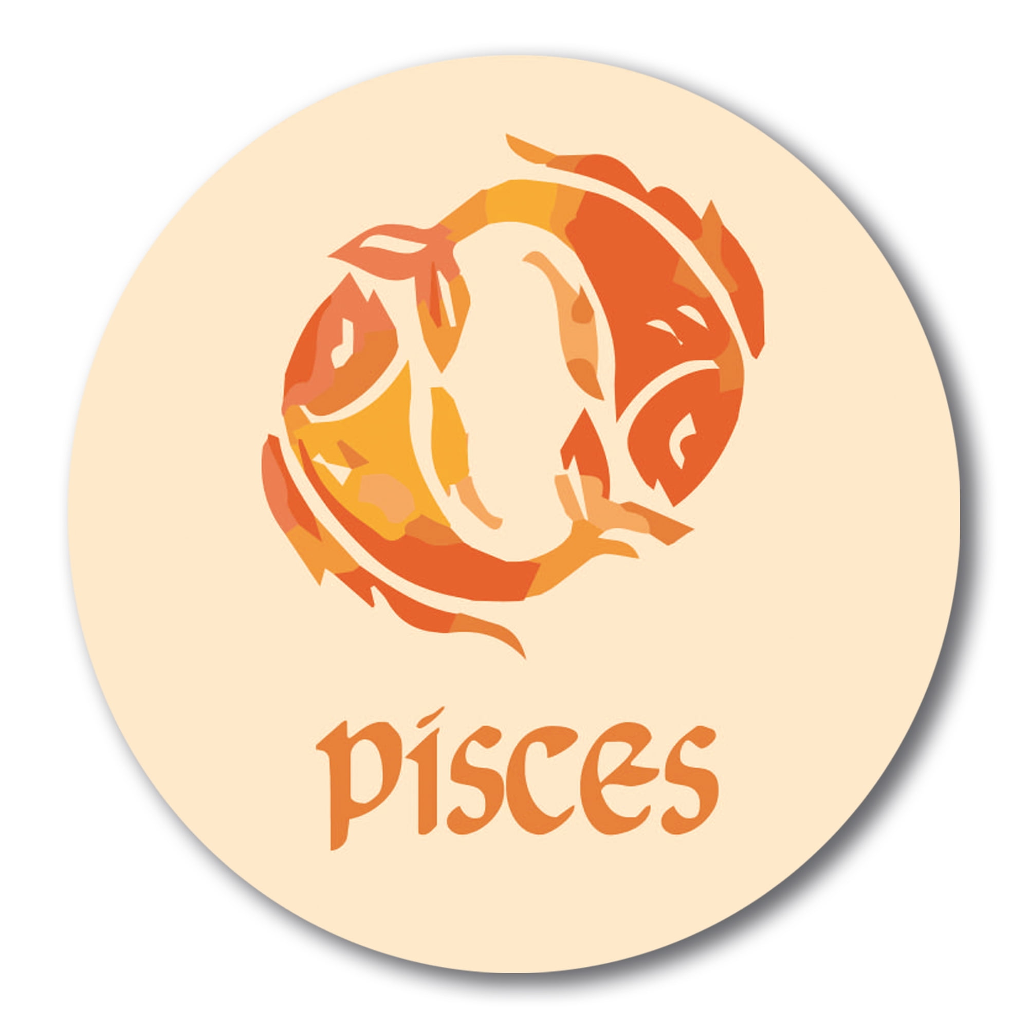 Magnet Me Up Pisces Zodiac Sign Magnet Decal, 5 Inch Round, Vinyl ...