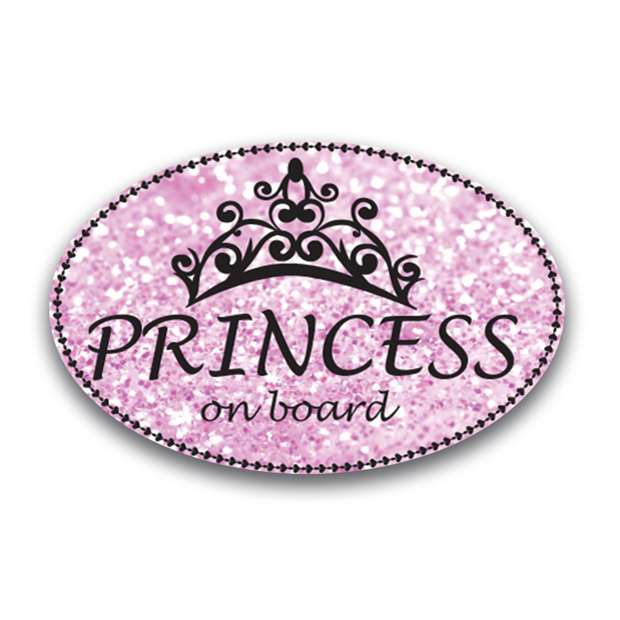 Princess Crown Pink Spoiled Euro Oval Automotive Car Window Locker ...