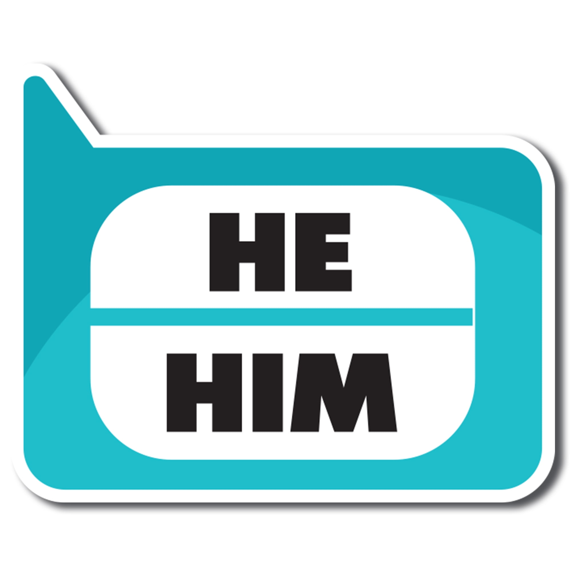 Magnet Me Up Pronoun He Him Magnet Decal, 4x5 inch, Heavy Duty ...