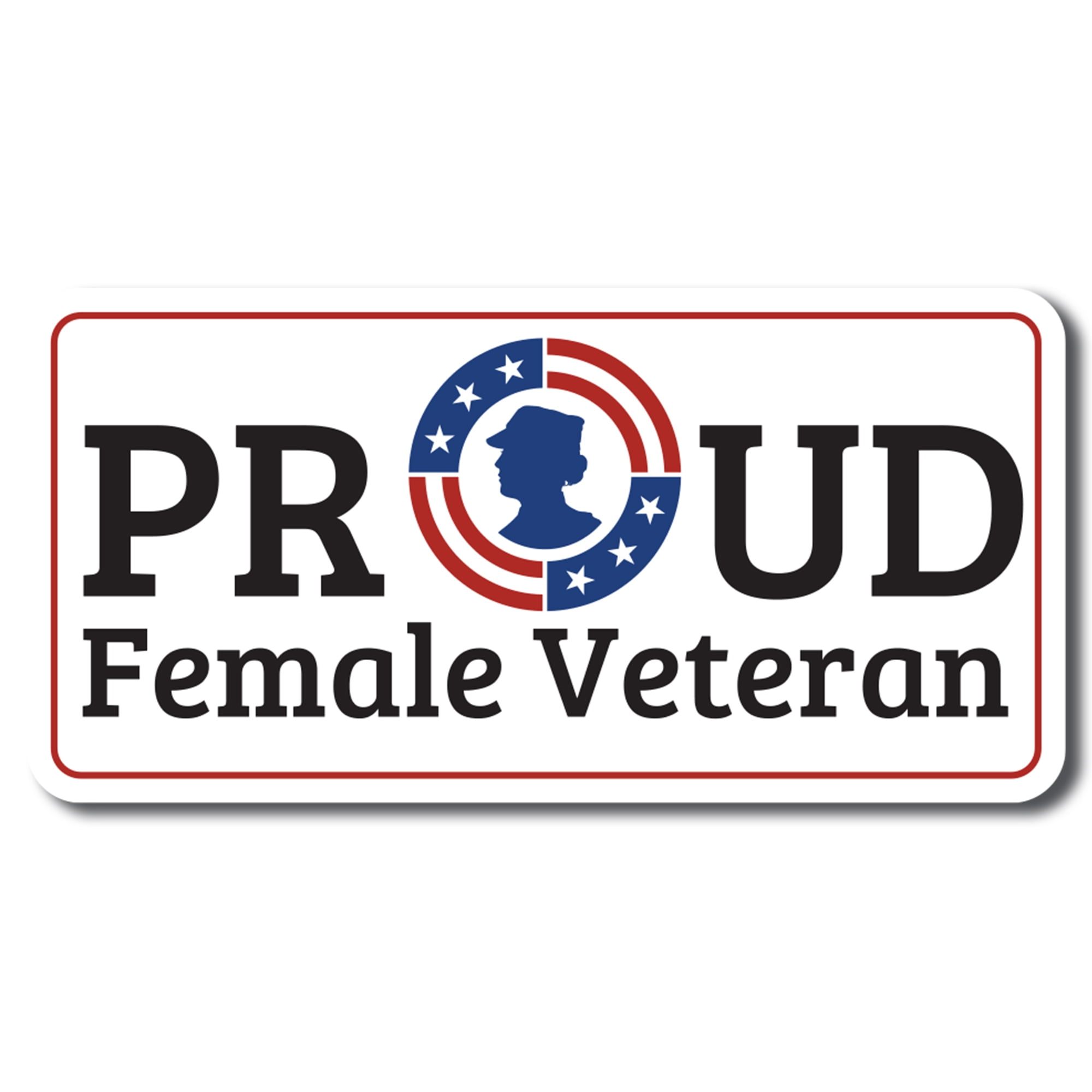 Magnet Me Up Proud Female Veteran Military Magnet Decal, 6.5x3 In ...