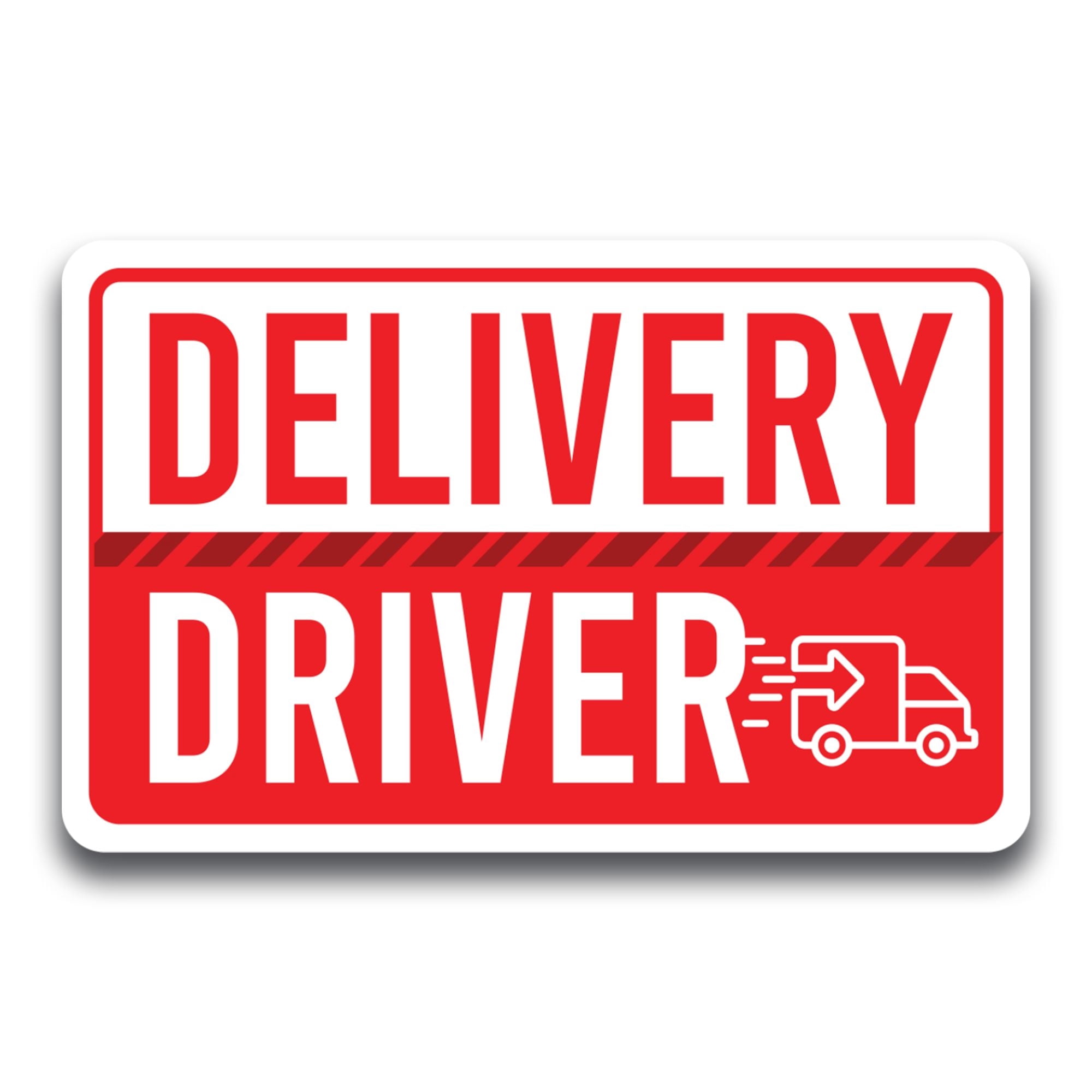 Magnet Me Up Red Delivery Driver Frequent Stops Magnet Decal, 5x8 inch ...