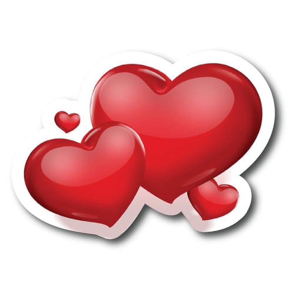 Magnet Me Up Red Hearts Vinyl Automotive Magnet, 6x4 Inches, Waterproof ...