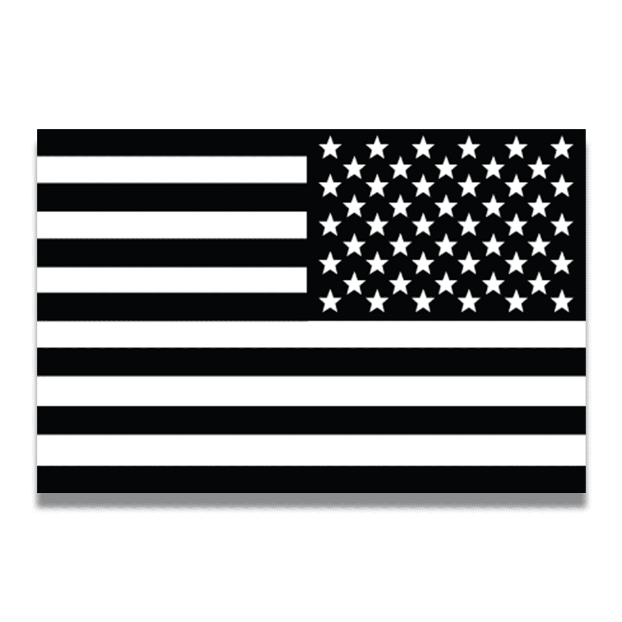 Magnet Me Up Reversed Black and White American Flag Vinyl Magnet Decal ...