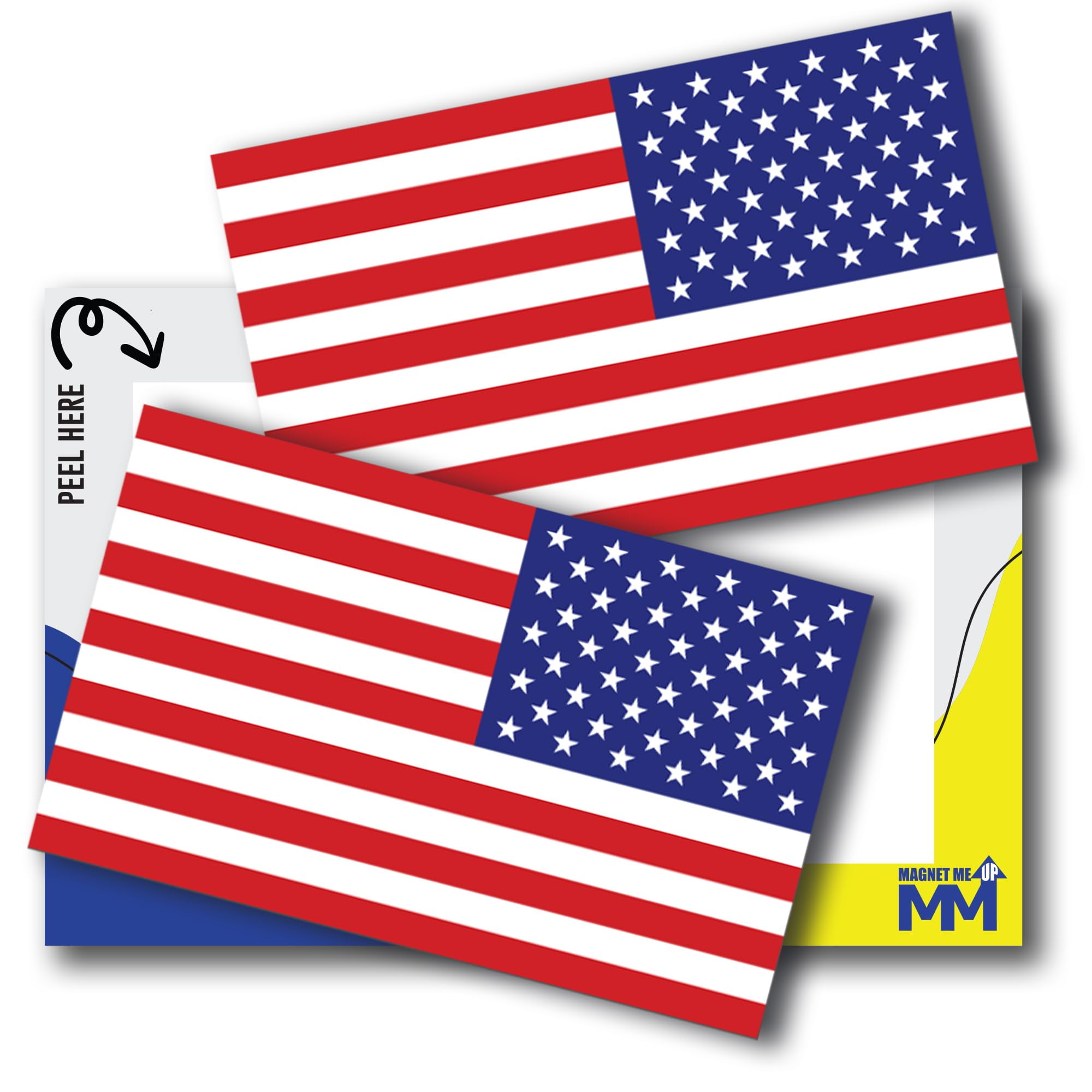 Magnet Me Up Reversed Flag Sticker 3x5" Red White Blue – Heavy Duty ...