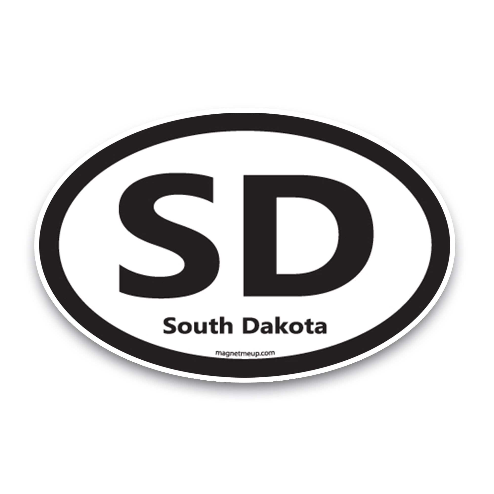 Magnet Me Up SD South Dakota US State Oval Magnet Decal, 4x6 In, Vinyl ...