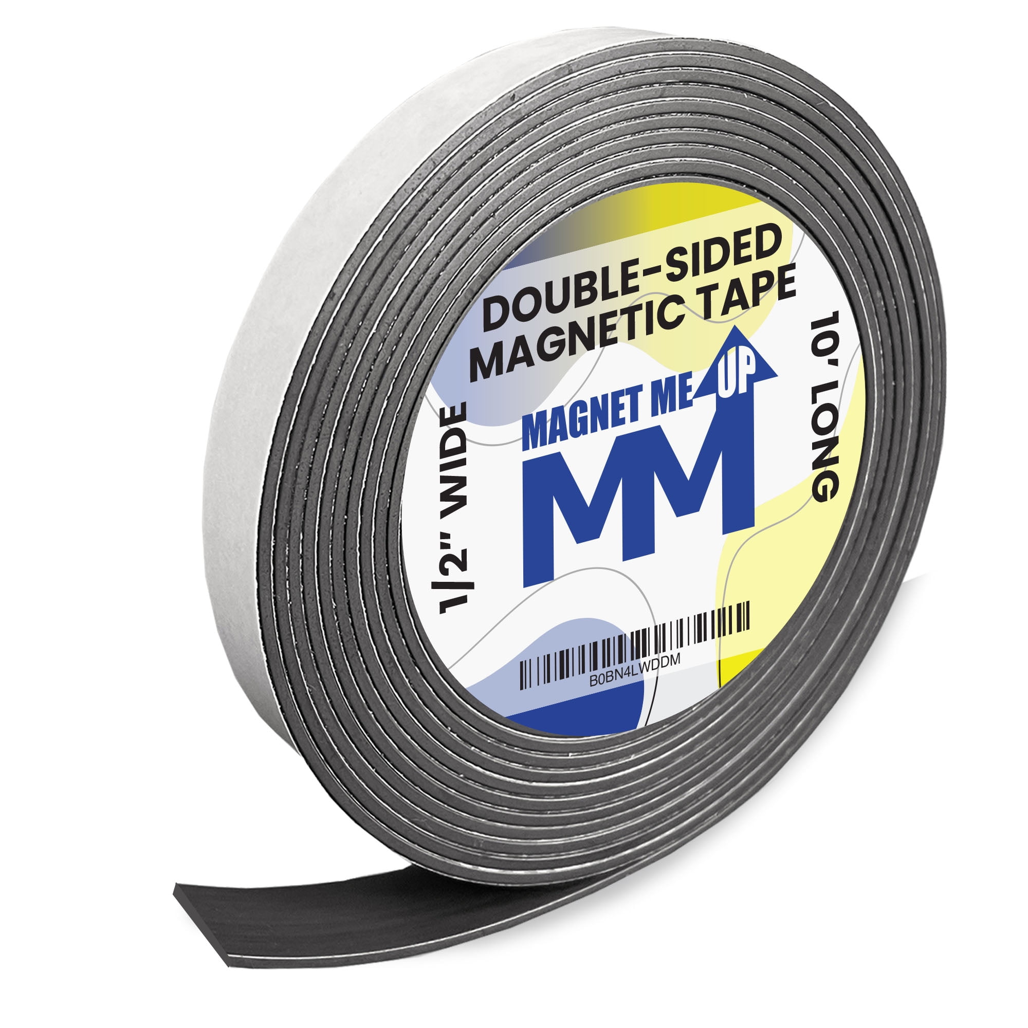 Magnet Me Up Self Adhesive Flexible Magnetic Tape, 1/2 inch Wide, 10 ft ...