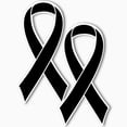 Magnet Me Up Support Melanoma Cancer Awareness Black Ribbon Magnet 3.5 ...