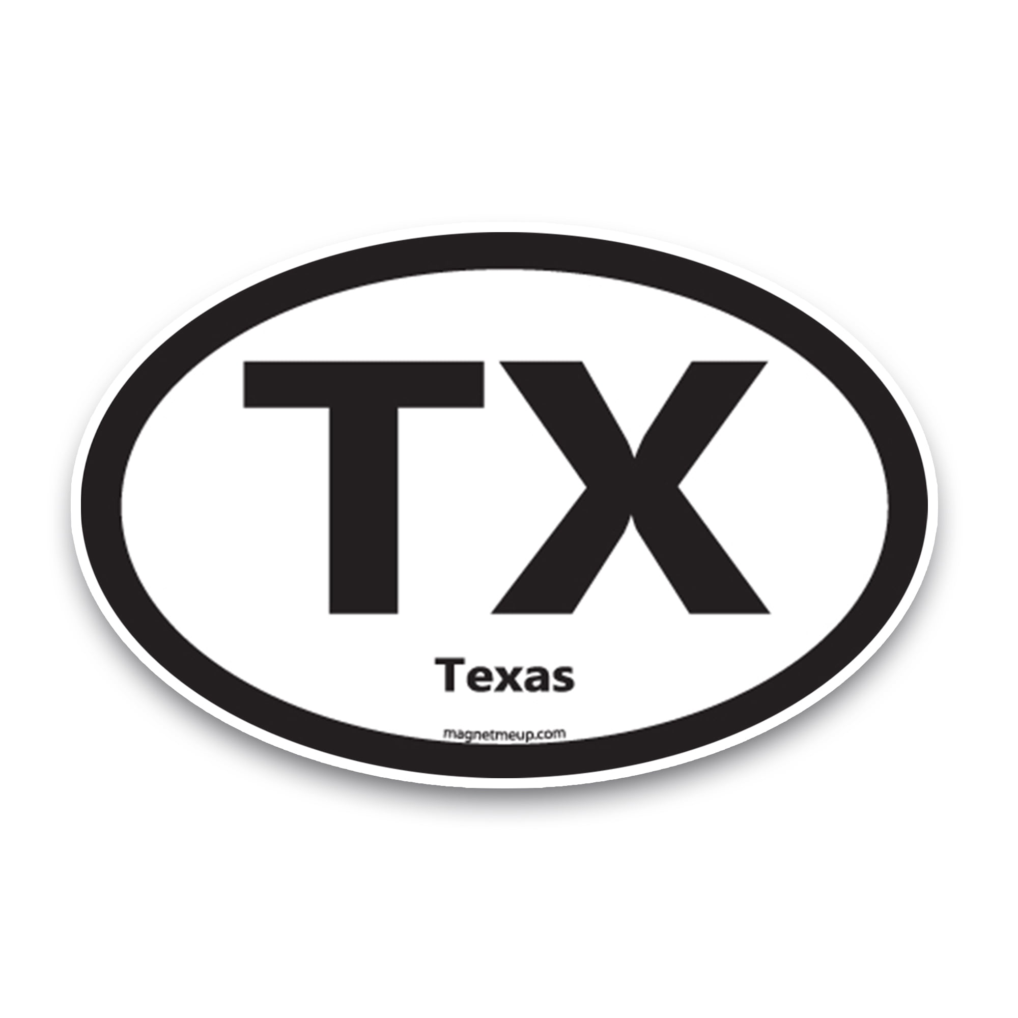 Magnet Me Up TX Texas US State Oval Magnet Decal, 4x6 In, Vinyl ...