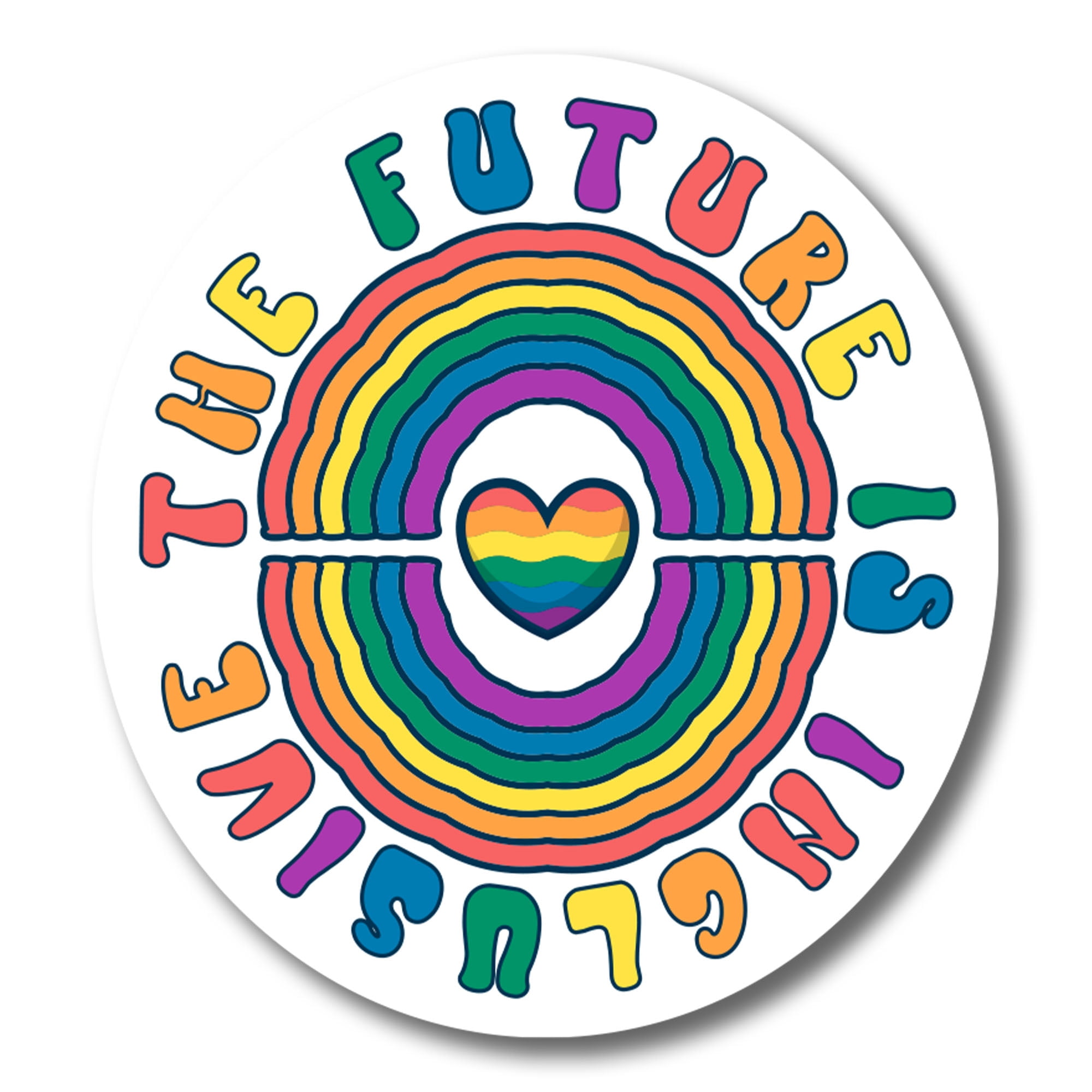 Magnet Me Up The Future is Inclusive LGBTQ Magnet Decal, 6x4 in, Gay ...