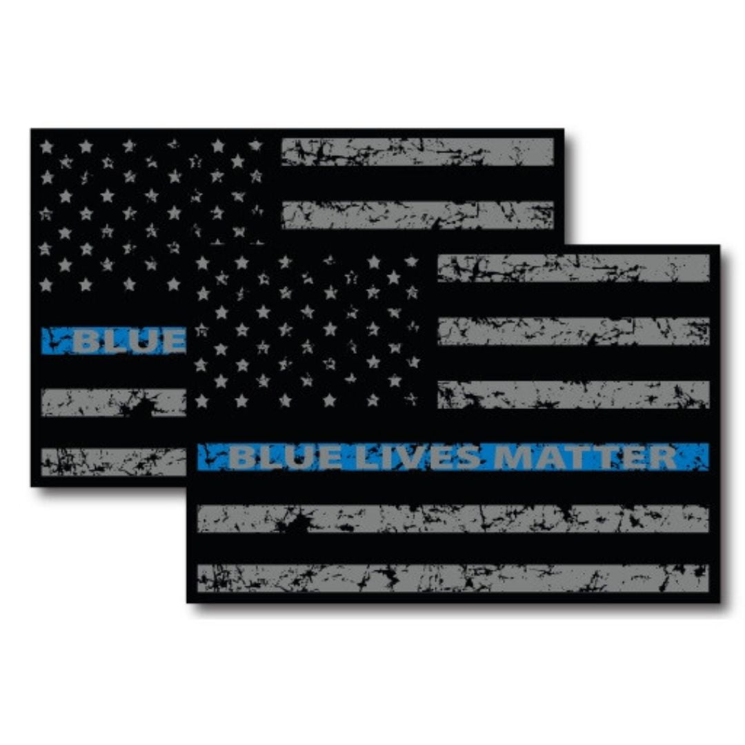 Magnet Me Up Thin Blue Line Distressed Blue Lives Matter American Flag ...