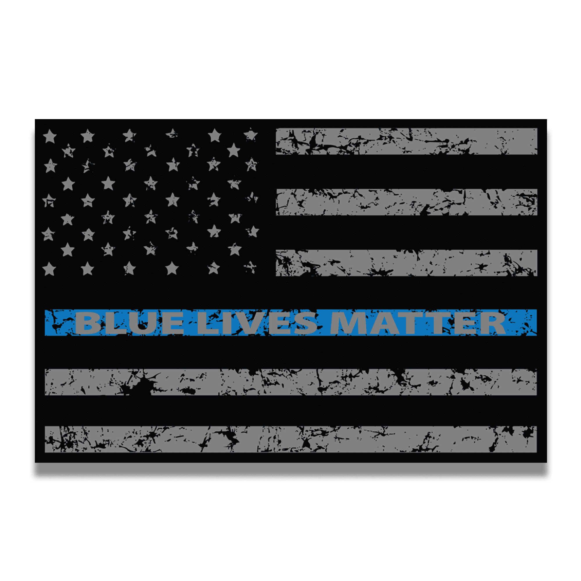 Magnet Me Up Thin Blue Line Distressed Blue Lives Matter American Flag ...