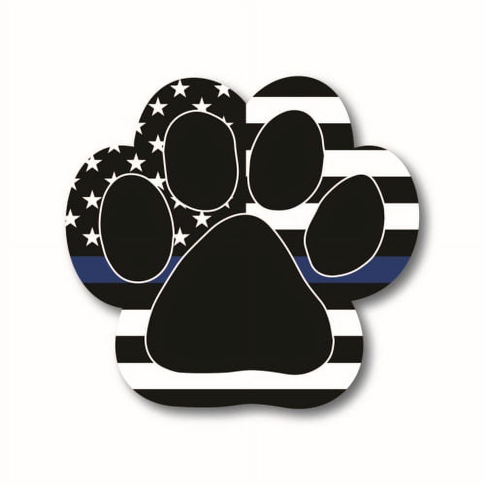 Thin Blue Line K-9 Unit Paw Prints Police Euro Oval Automotive Car ...
