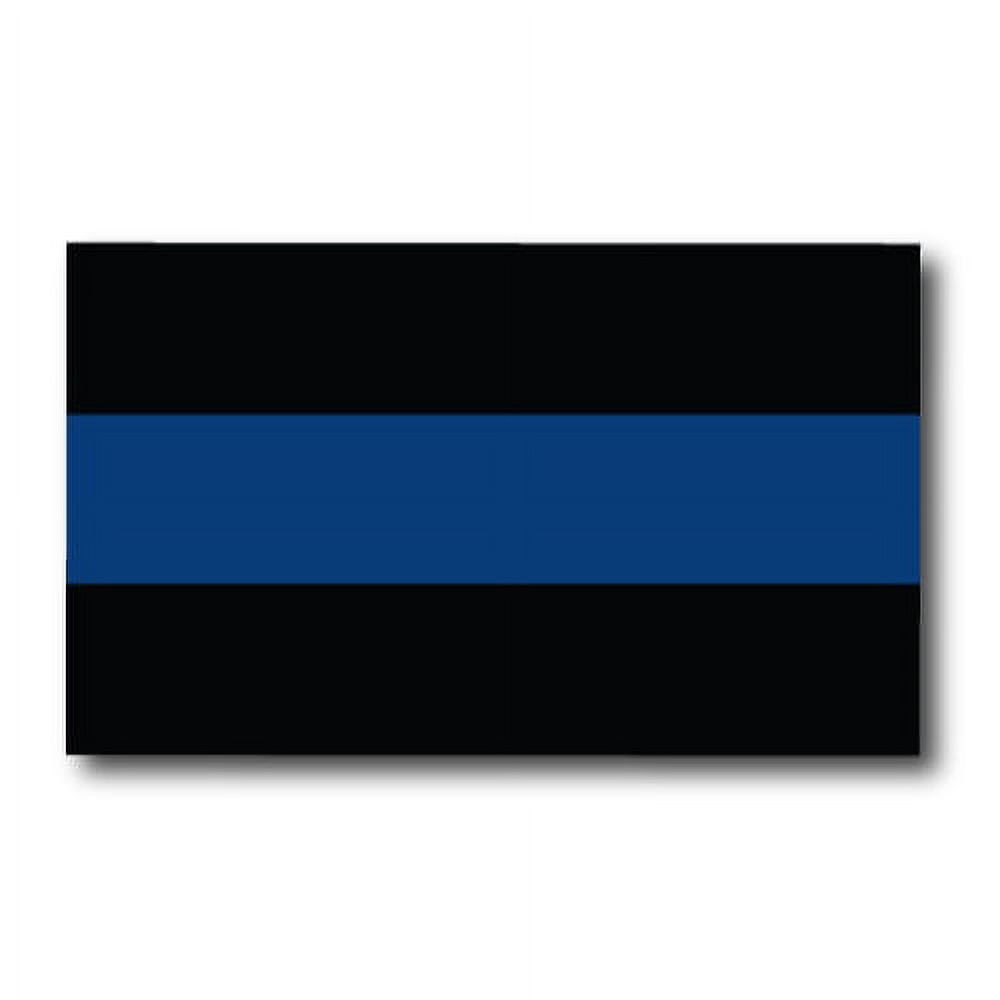 Magnet Me Up Thin Blue Line Vinyl Automotive Magnet,3x5 in, Black and ...