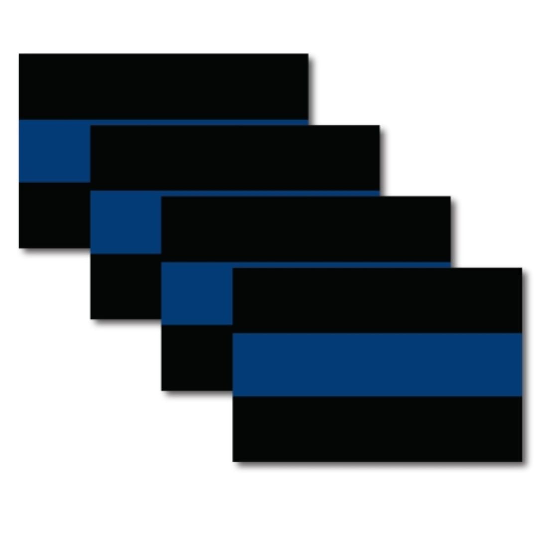 Magnet Me Up Thin Blue Line Vinyl Magnet Decal, 4x6 inches, Black and ...