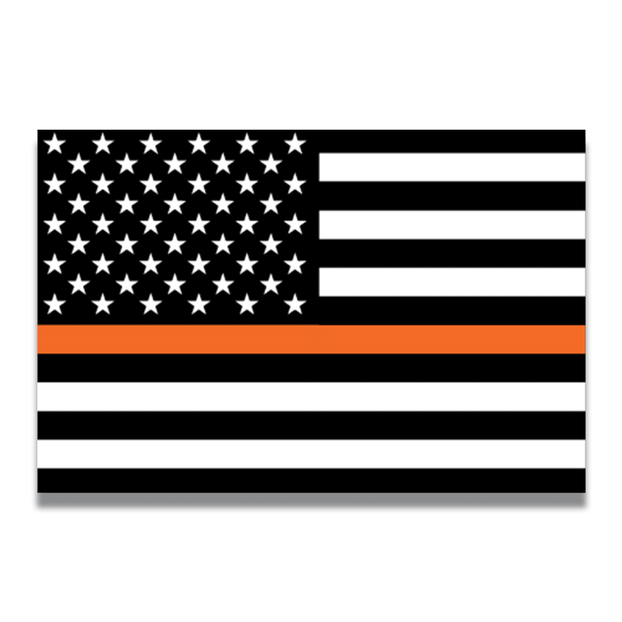 Magnet Me Up Thin Orange Line American Flag Vinyl Magnet Decal, 4x6 In ...