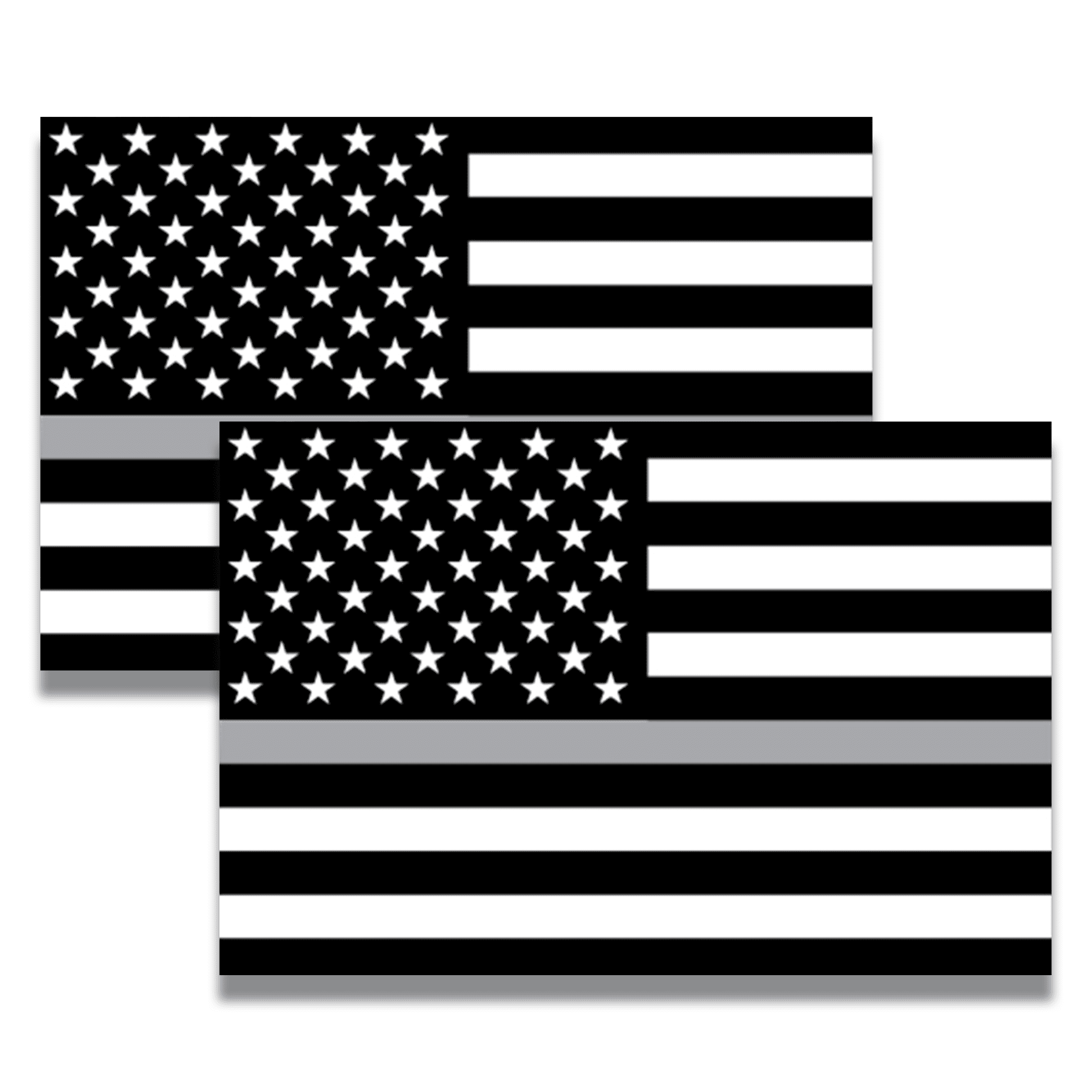 Magnet Me Up Thin Silver Line American Flag Vinyl Magnet Decal, 4x6 In ...
