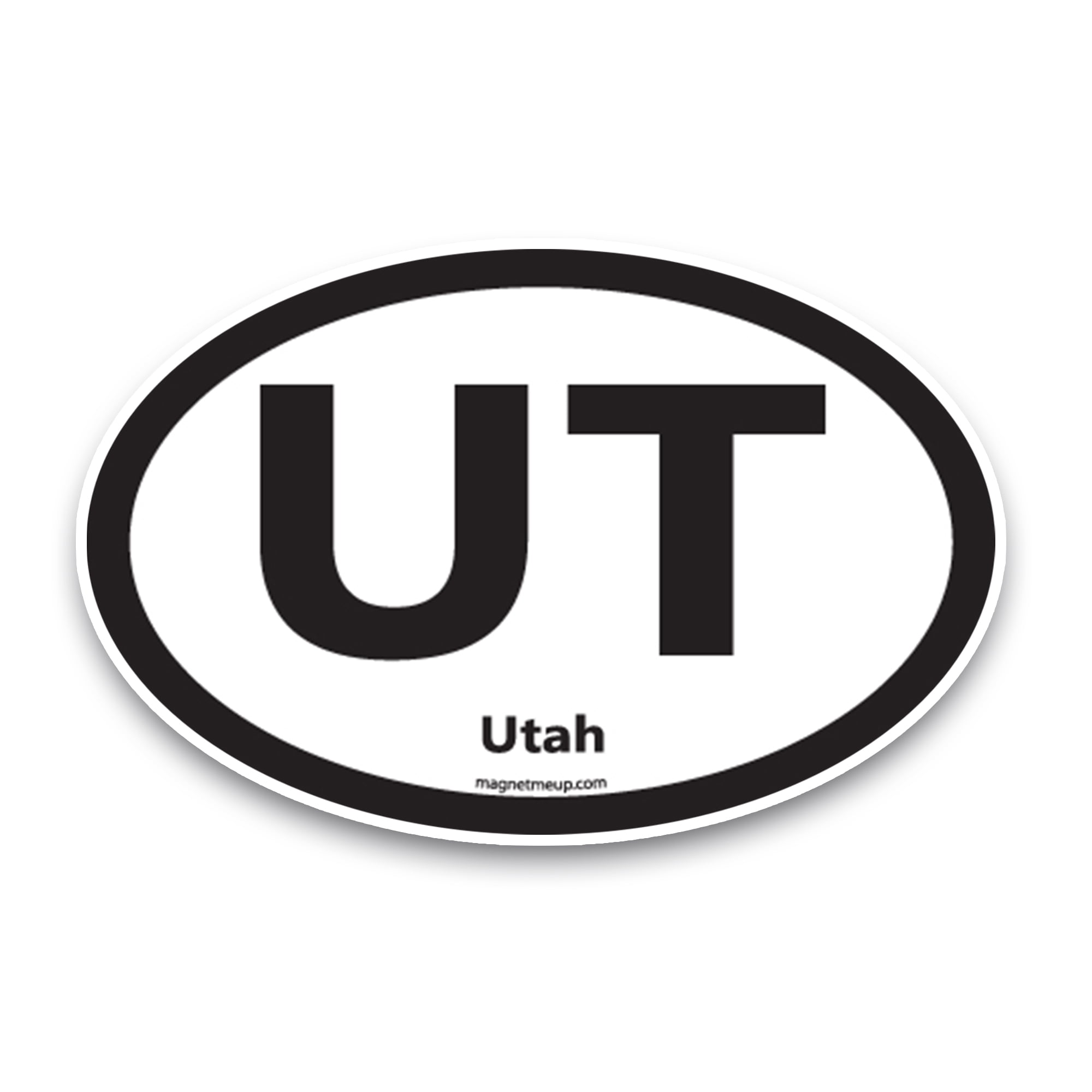 Magnet Me Up UT Utah US State Oval Magnet Decal, 4x6 In, Vinyl ...