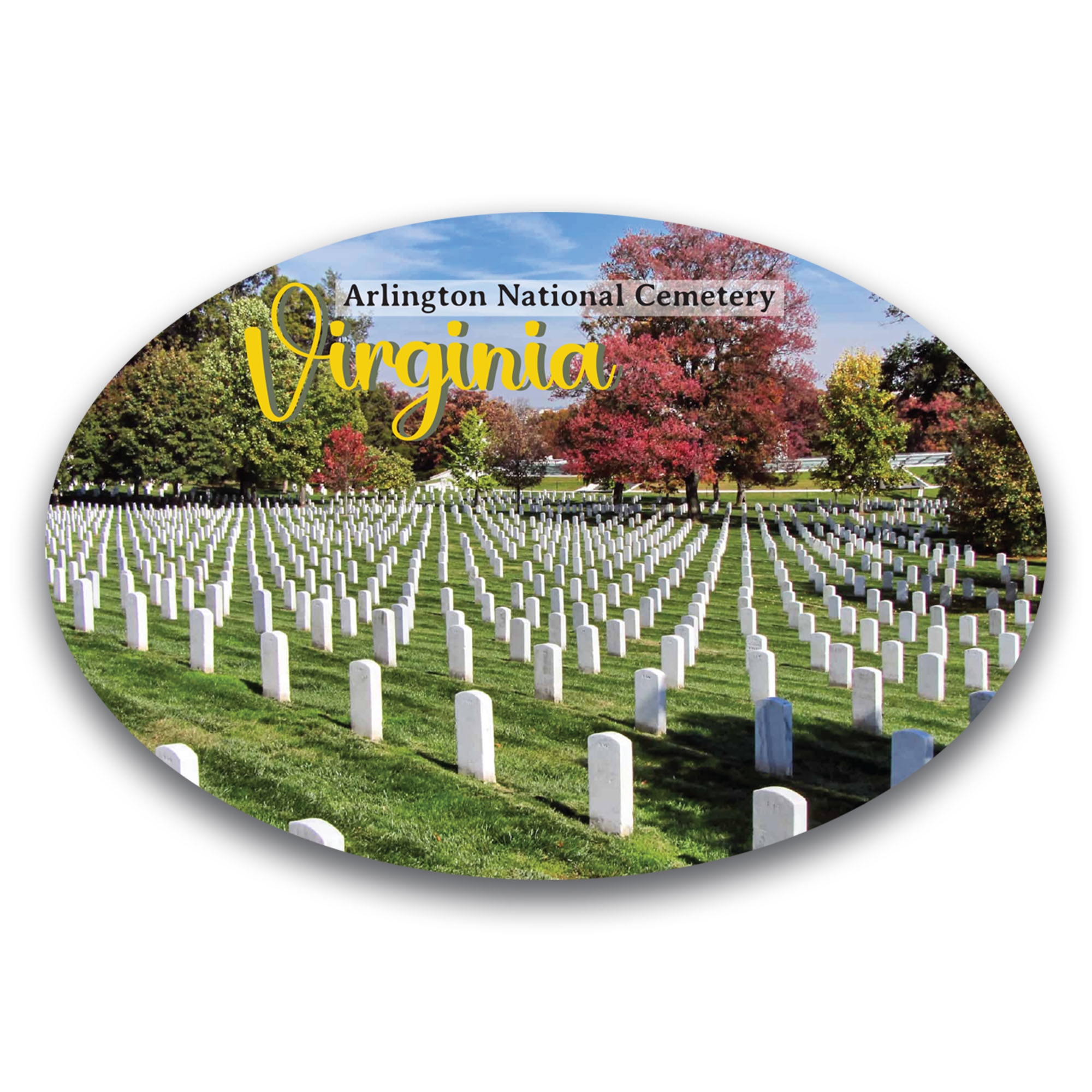 Magnet Me Up Virginia Arlington National Cemetery State Oval Magnet ...