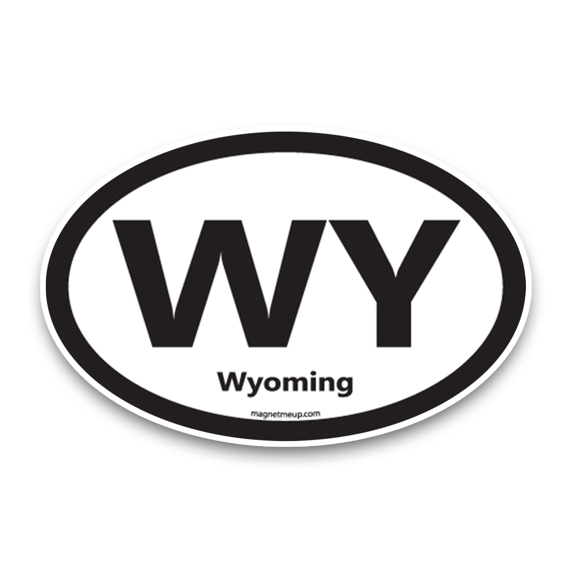 Magnet Me Up WY Wyoming US State Oval Magnet Decal, 4x6 In, Vinyl ...