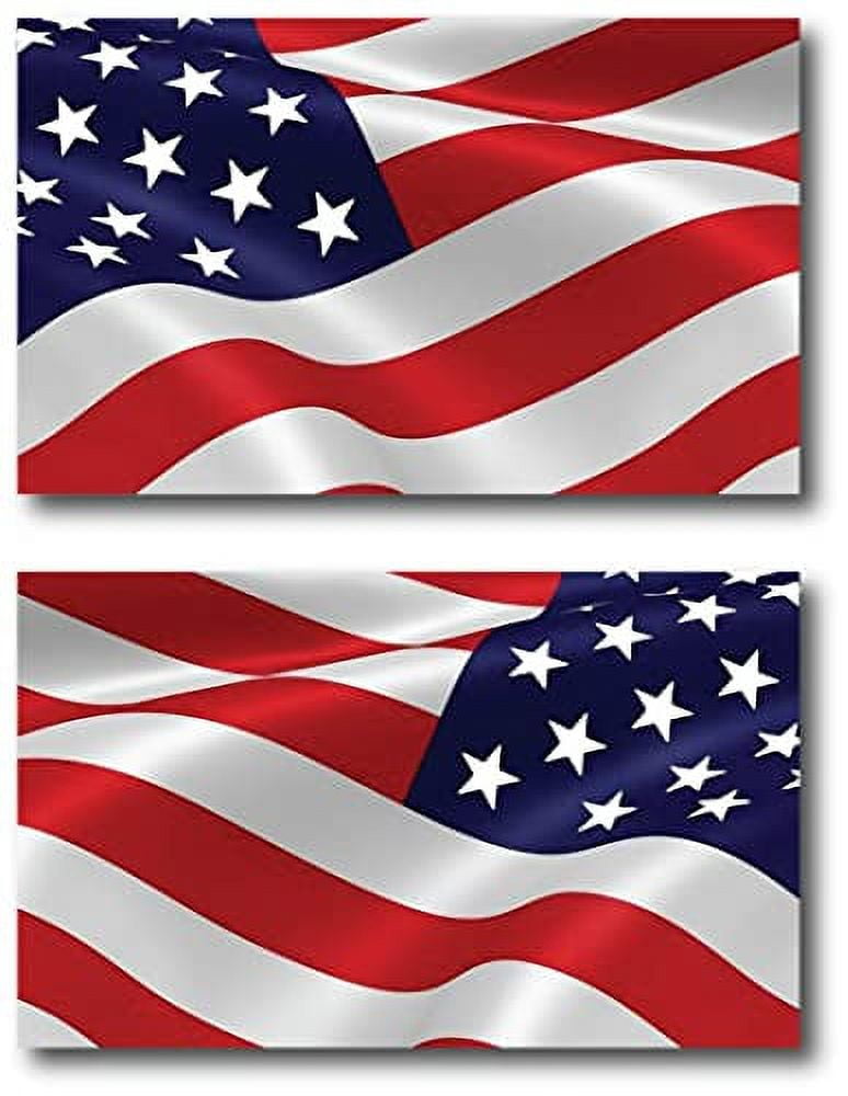 Magnet Me Up Waving American Flag and Reversed Flag Vinyl Magnet,3x5 in ...
