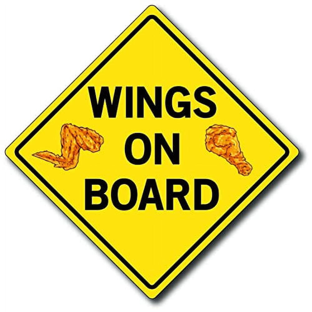 Magnet Me Up Wings On Board Magnet Decal, 5x5 Inches, Vinyl Automotive ...