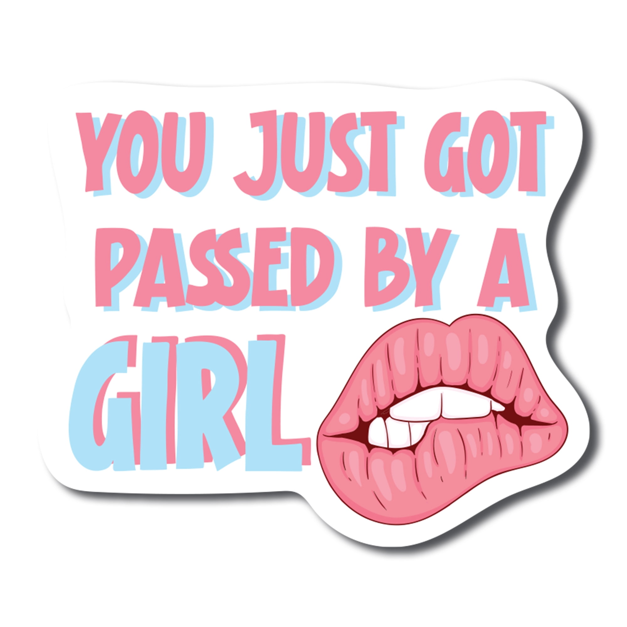 Magnet Me Up You Just Got Passed By A Girl Vehicle Magnet Decal with ...