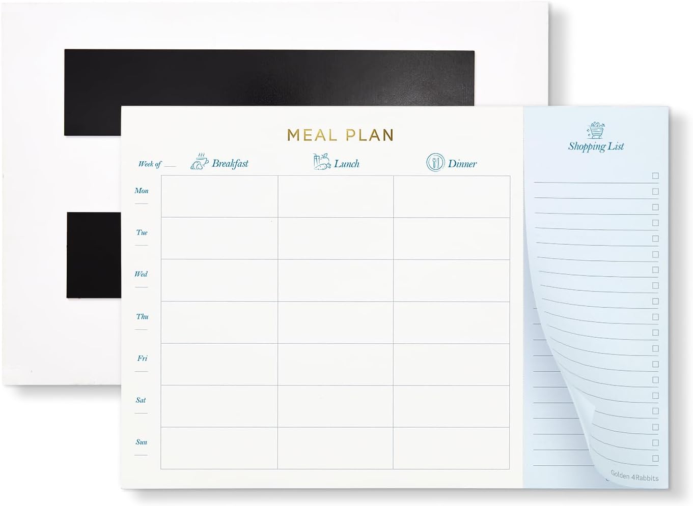 Magnet Meal Plan Pad - 60 Page Grocery List & Weekly Meal Planner for ...