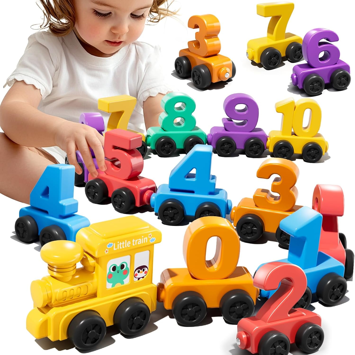 Magnet Number Train Set for Toddlers 1 2 3 4 Years Old - Counting Toy ...