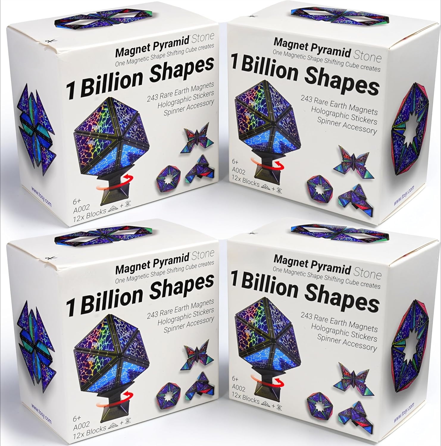 Magnet Pyramid Stone - 1 Cube Transforms into 1 Billion Shapes, 12 ...