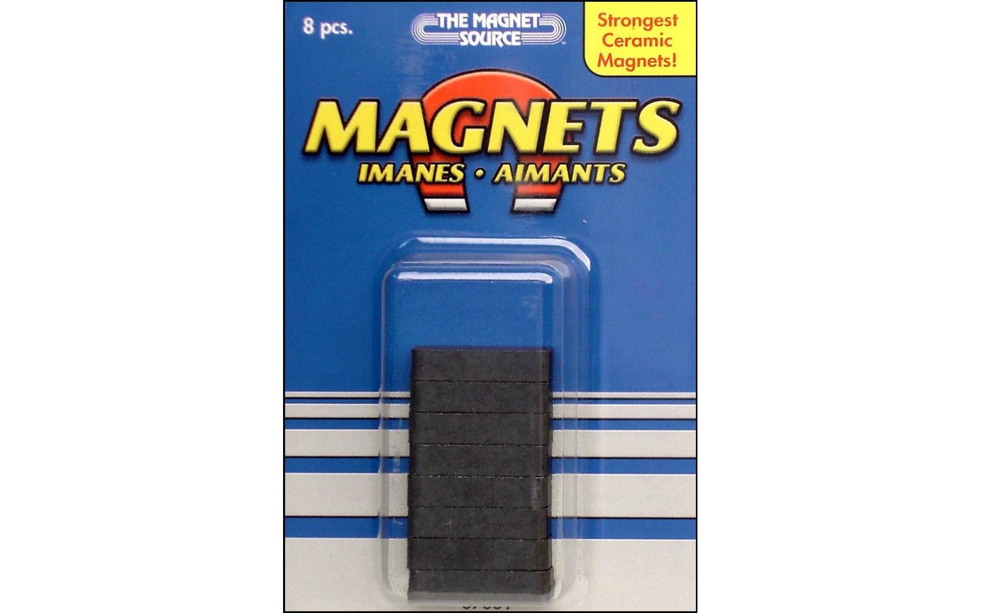 Magnet Source Ceramic Magnet Blocks, 3/16" x 1/4" x 7/8" - Walmart.com