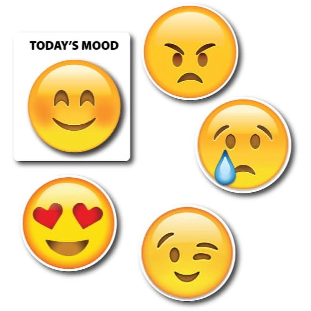 Magnet Me Up Today's Mood Emoticon Magnet Decal Variety Pack, One 3.5x4 ...