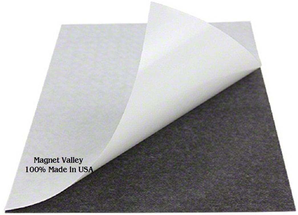 Magnet Valley 25 pcs 4" x 6" (20 mil) Magnetic Adhesive Magnet Sheets ...