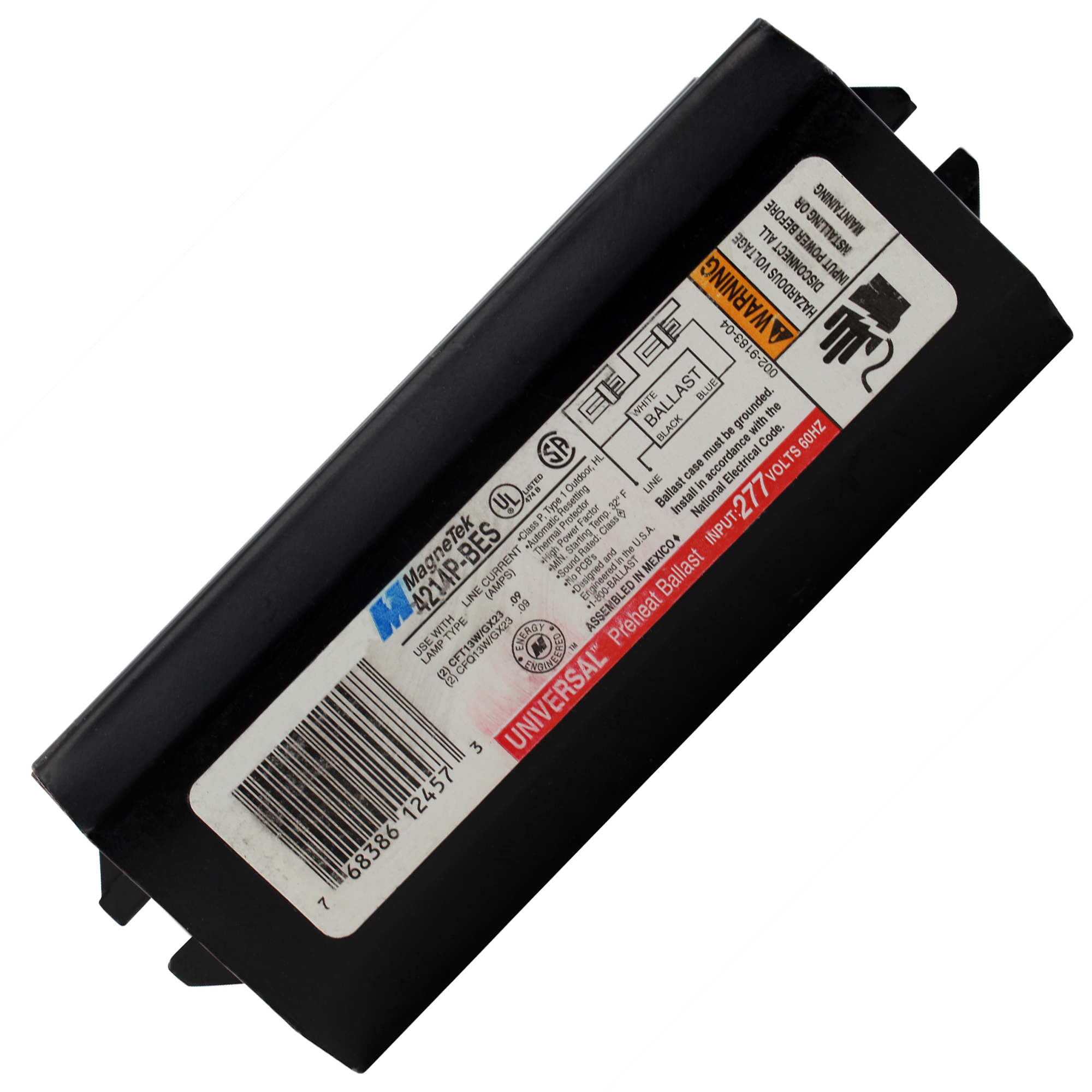 Magnetek 4214P-BES Pre-Heat Fluorescent Ballast, 2-Lamp, 13W CFT CFL, 277V - Walmart.com